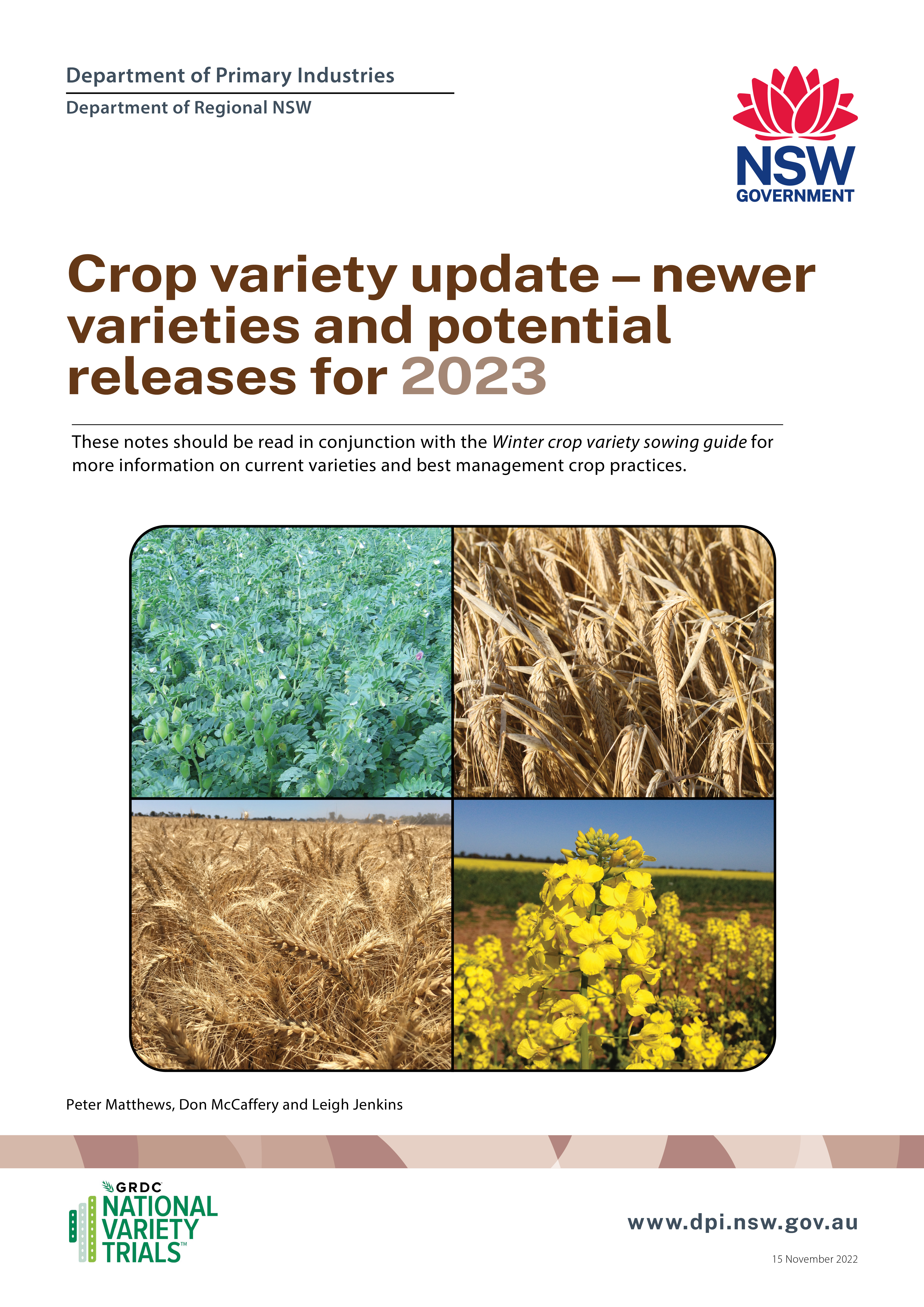 New 2023 crop varieties